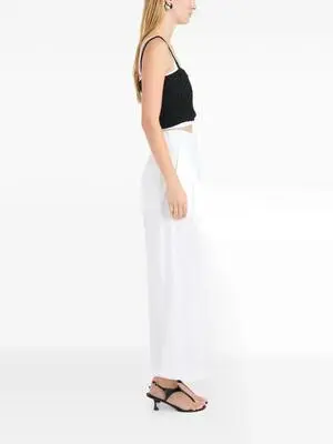 Proenza Schouler White Label Raver Belted Poplin Trousers