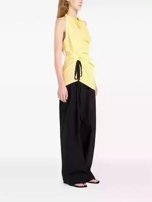Proenza Schouler Melia Ruched Halterneck Top - Yellow