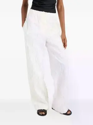 Proenza Schouler White Label Shilo Frayed-jacquard Trousers - Neutrals