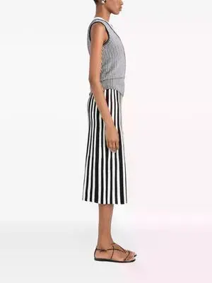Proenza Schouler White Label Stripe-pattern Rib-knit Top - Black