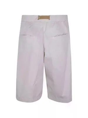 WHITE SAND Belted Cotton Shorts - Neutrals