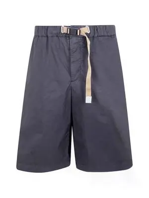 WHITE SAND Belted-waist Cotton Shorts