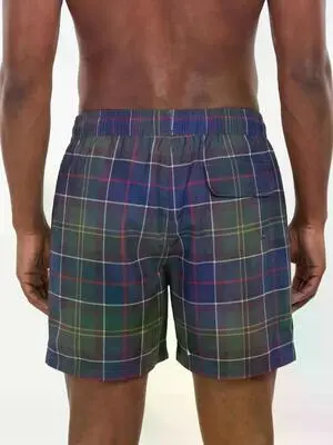 Barbour Tartan-print Swim Shorts - Blue