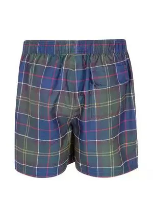 Barbour Tartan-print Swim Shorts - Blue