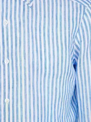 BARBA NAPOLI Striped Button-down Shirt - Blue