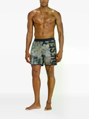 DIESEL® Logo-print Drawstring Swim Shorts