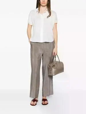 PANICALE Sequin-embellished Floral-embroidered Shirt