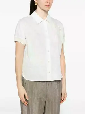 PANICALE Sequin-embellished Floral-embroidered Shirt