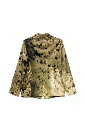 Roberto Cavalli 2000s Animal-print Blazer - Green