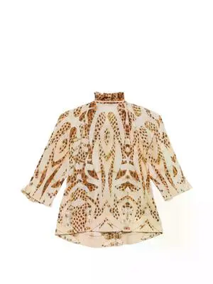 Roberto Cavalli 2000s Animal-print Blouse