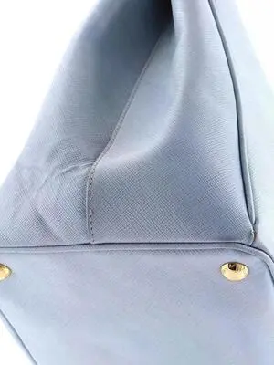Prada Lux Open Saffiano Leather Large Tote Bag - Blue
