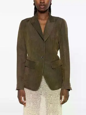 UMA WANG Asymmetric Jacket - Brown