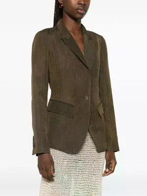 UMA WANG Asymmetric Jacket - Brown