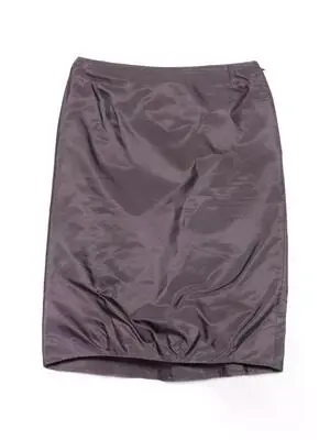 Prada 2000s Ruched-detail Skirt - Purple