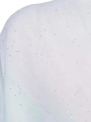 KANGRA Sequin-embellished Button-up Sweater - White