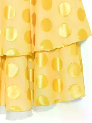 Dior 1970s Polka-dot Midi Skirt - Yellow