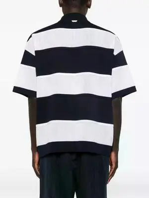 JUUN.J Buttoned Striped Polo Shirt