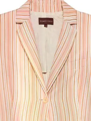 ROMEO GIGLI 1990s Striped Blazer - Pink