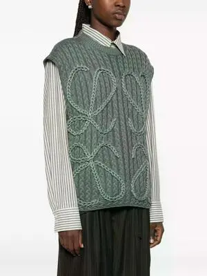 Loewe Anagram Cable-knit Sweater