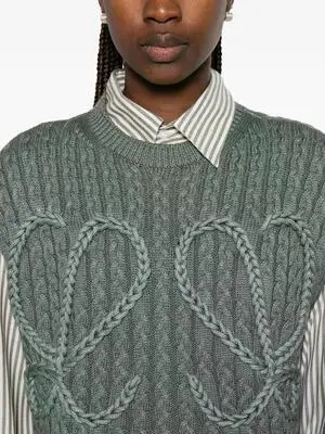 Loewe Anagram Cable-knit Sweater