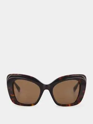 Balenciaga Diva Butterfly Sunglasses - Brown