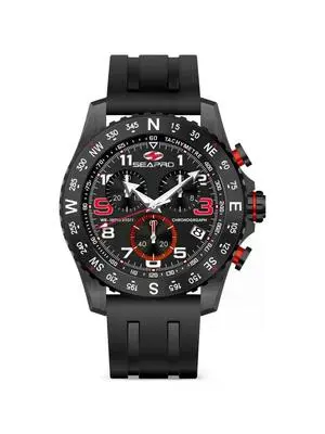SEAPRO Gallantry 44mm Chronograph Watch - Black