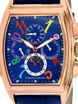 CHRISTIAN VAN SANT Grandeur 45mm Strap Watch - Blue