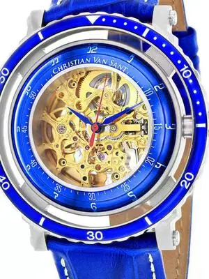 CHRISTIAN VAN SANT Dome Skeleton 45mm Watch - Blue