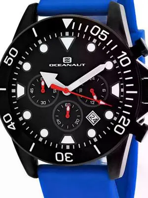 OCEANAUT 47mm Chronograph Naval Watch - Black