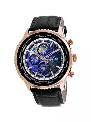 SEAPRO Meridian World Timer Gmt 47mm Watch - Blue