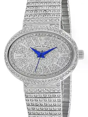 CHRISTIAN VAN SANT Embellished 30mm Watch - Silver