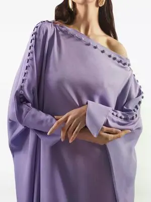 TALLER MARMO Mila Button-embellished Maxi Dress - Purple
