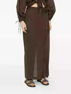TWINSET Wrap-front Wide-leg Trousers