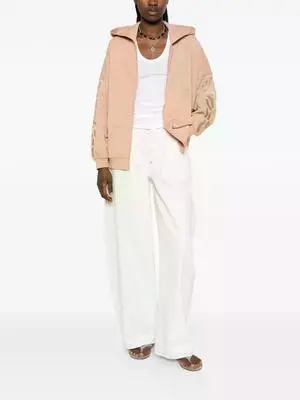 TWINSET Floral-embroidered Zip Hoodie