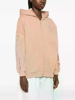 TWINSET Floral-embroidered Zip Hoodie