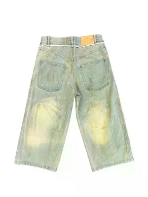SONG FOR THE MUTE Faded-effect Denim Shorts