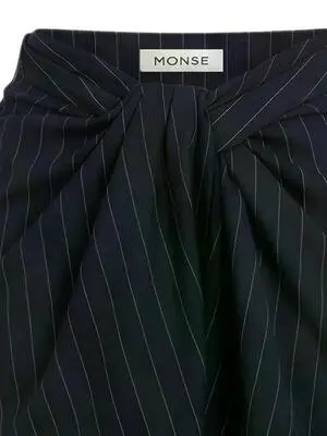 Monse Pinstripe Twisted Shorts