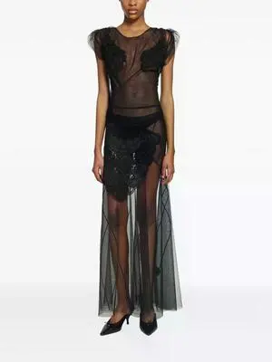 VIVIENNE WESTWOOD Justina Lace-appliqué Tulle Dress - Black