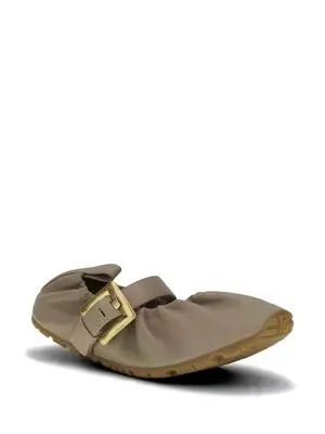 Balmain Buckle-strap Ballet Flats - Neutrals