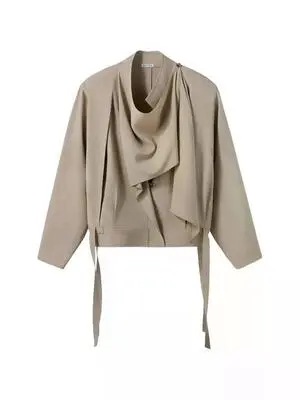 RECTO Draped Scarf-detail Jacket