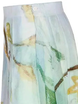 TALKING WALLS Floral-print Pleated A-line Skirt