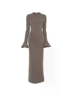Solace London Round Neck Evening Dresses