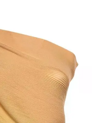 Alberta Ferretti One-shoulder Ribbed-knit Top
