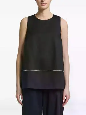 Peserico Bead-trim Tie-fastening Top