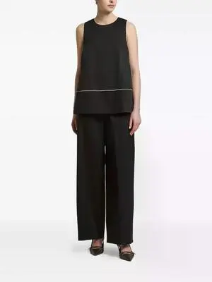 Peserico Bead-trim Tie-fastening Top