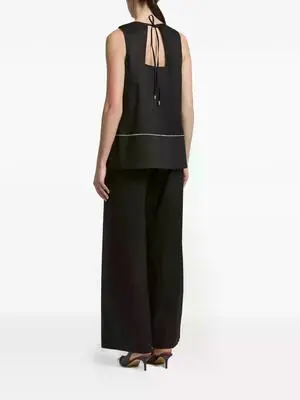 Peserico Bead-trim Tie-fastening Top