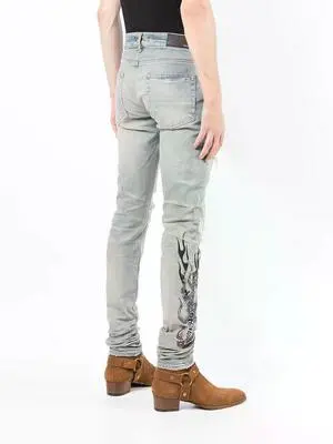 Amiri Bandana Flame Jeans