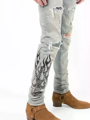 Amiri Bandana Flame Jeans