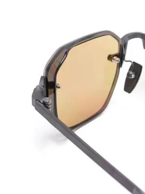 AKONI Square-frame Sunglasses - Black