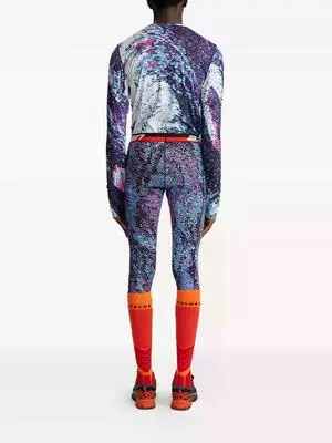 Aztech Mountain Printed Performance Long Sleeve Top - Blue